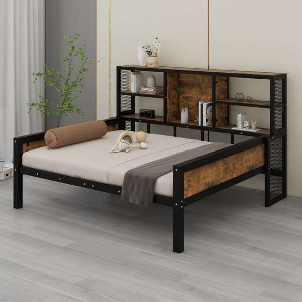 17 Stories Jetze Metal Daybed Storage Bed | Wayfair