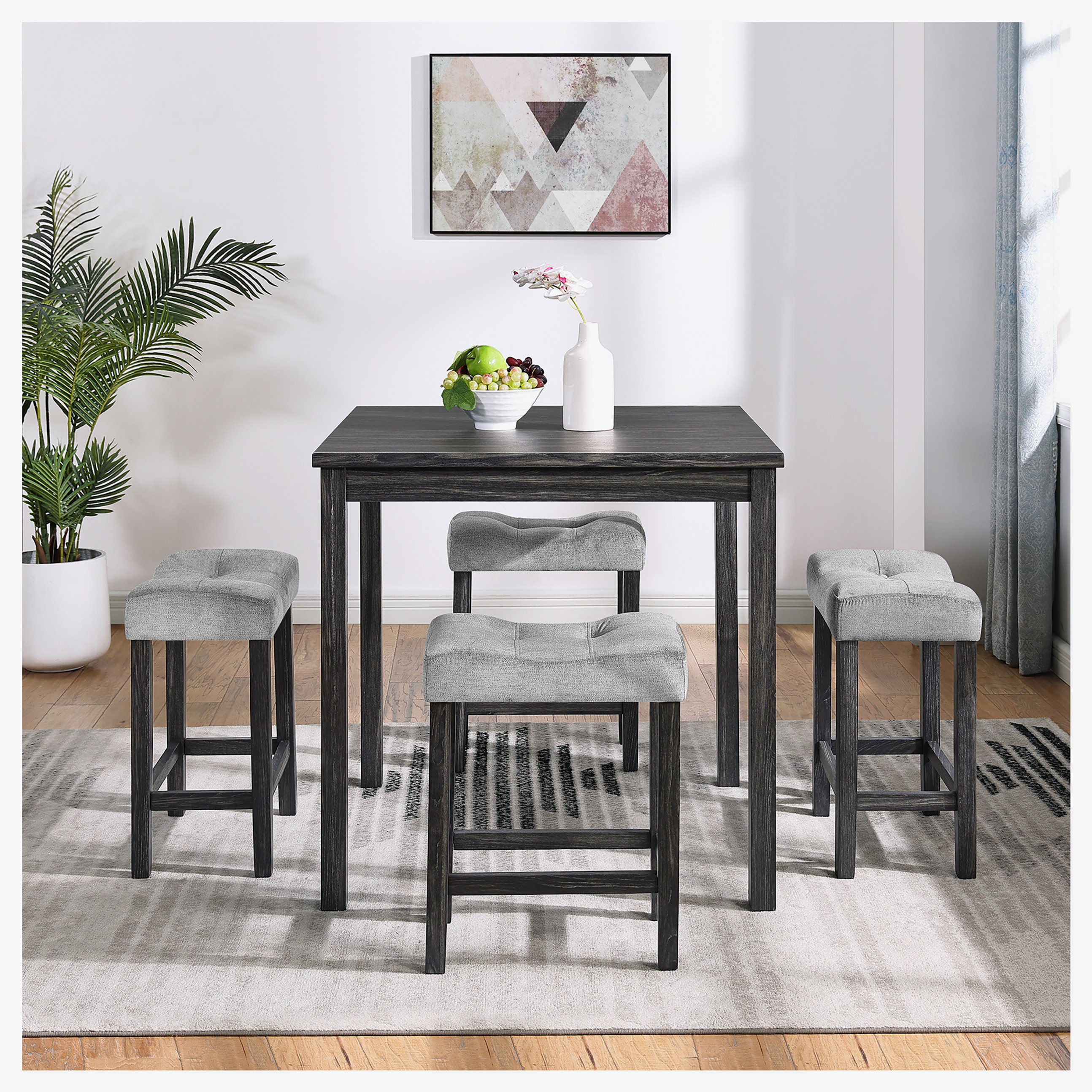Latitude Run® 5 Pieces Dining Table Sets, with Fixed Table | Wayfair