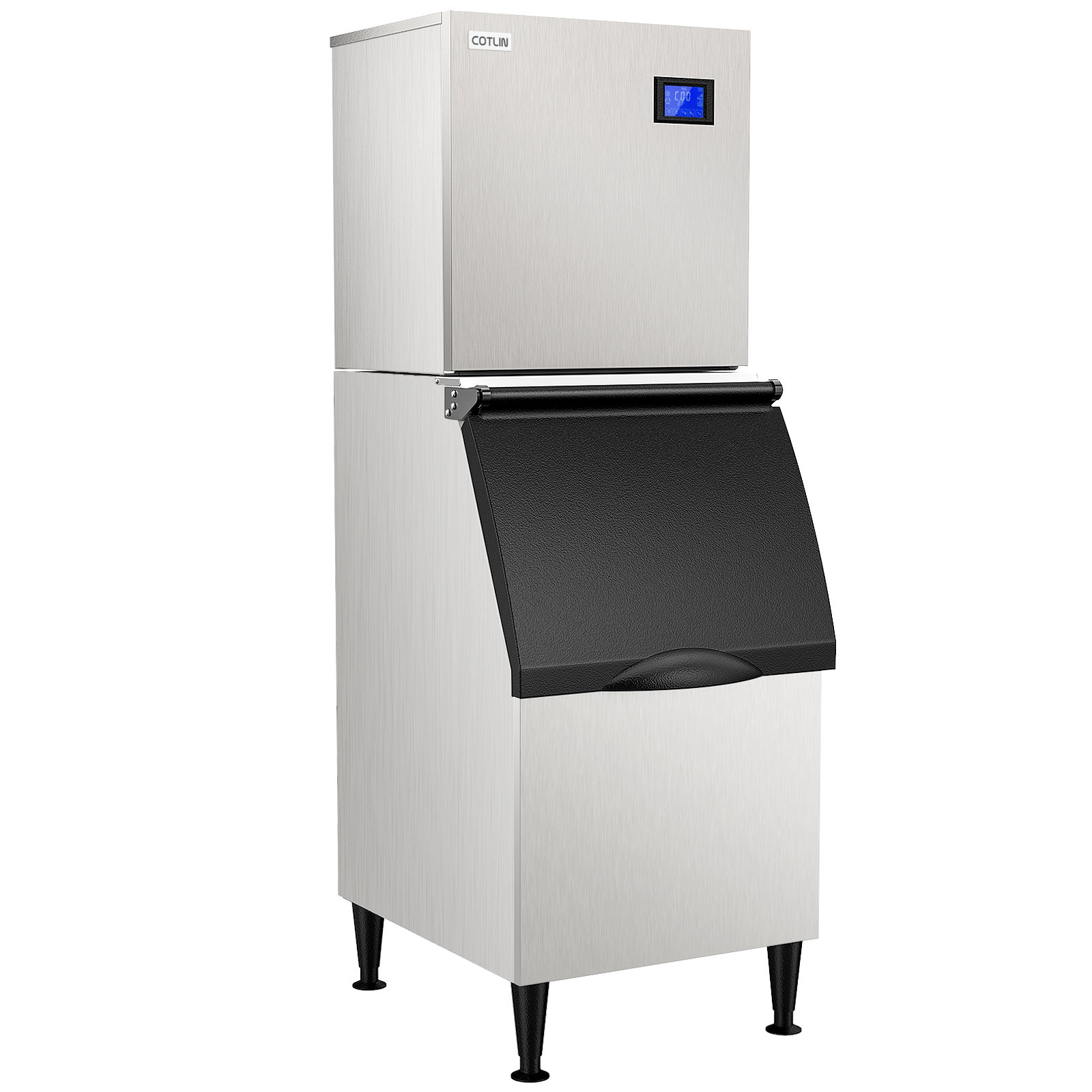 COTLIN 650 Lb. Daily Production Clear Cube Ice Freestanding Commercial ...