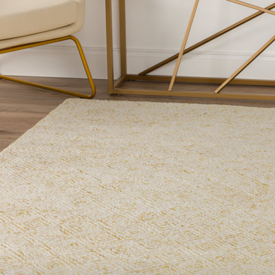 Sand & Stable Kristin Handmade Wool Ivory Rug & Reviews | Wayfair