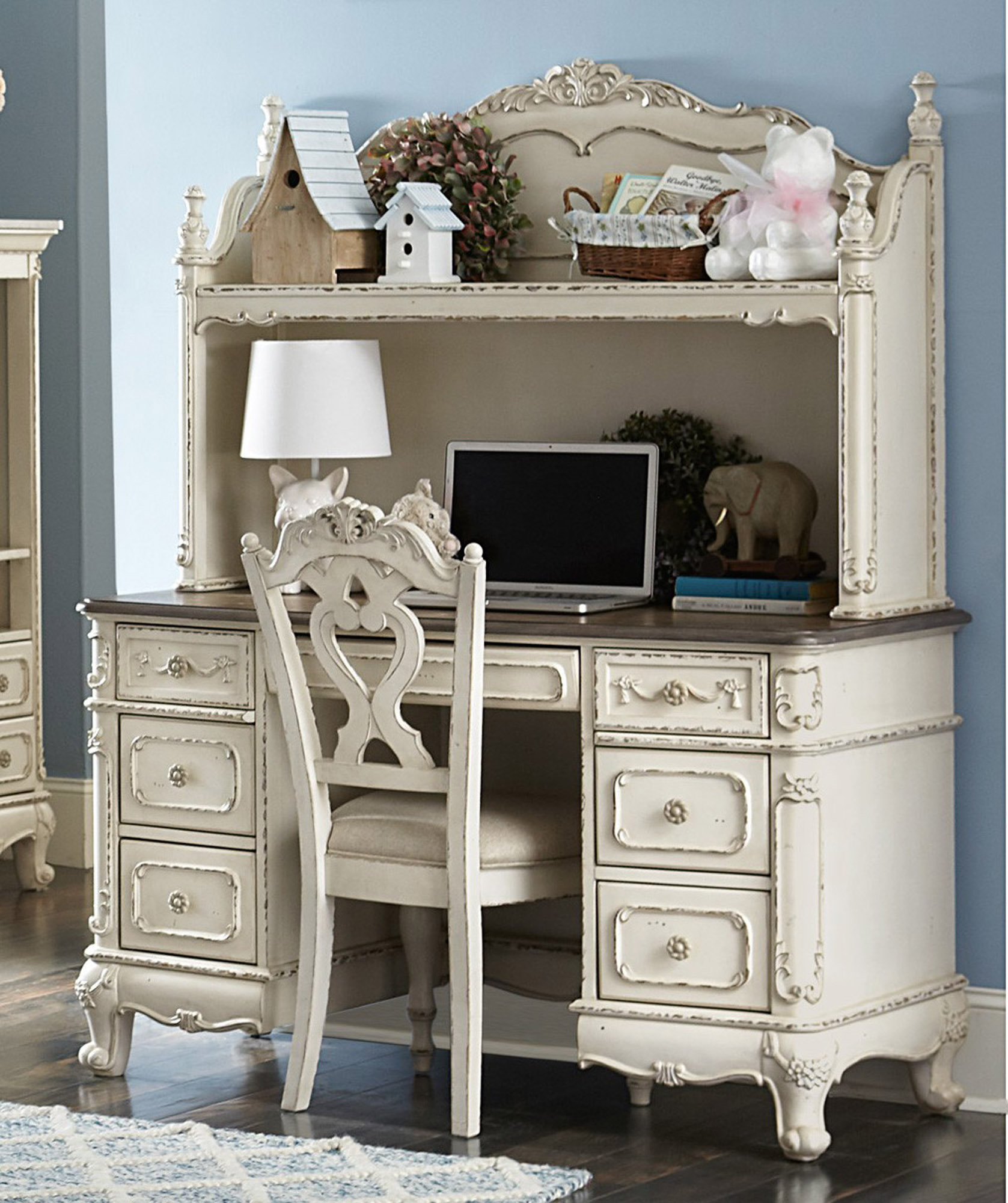 Ophelia & Co. Victorian Style Desk Chair Upholstered Cushioned Seat ...