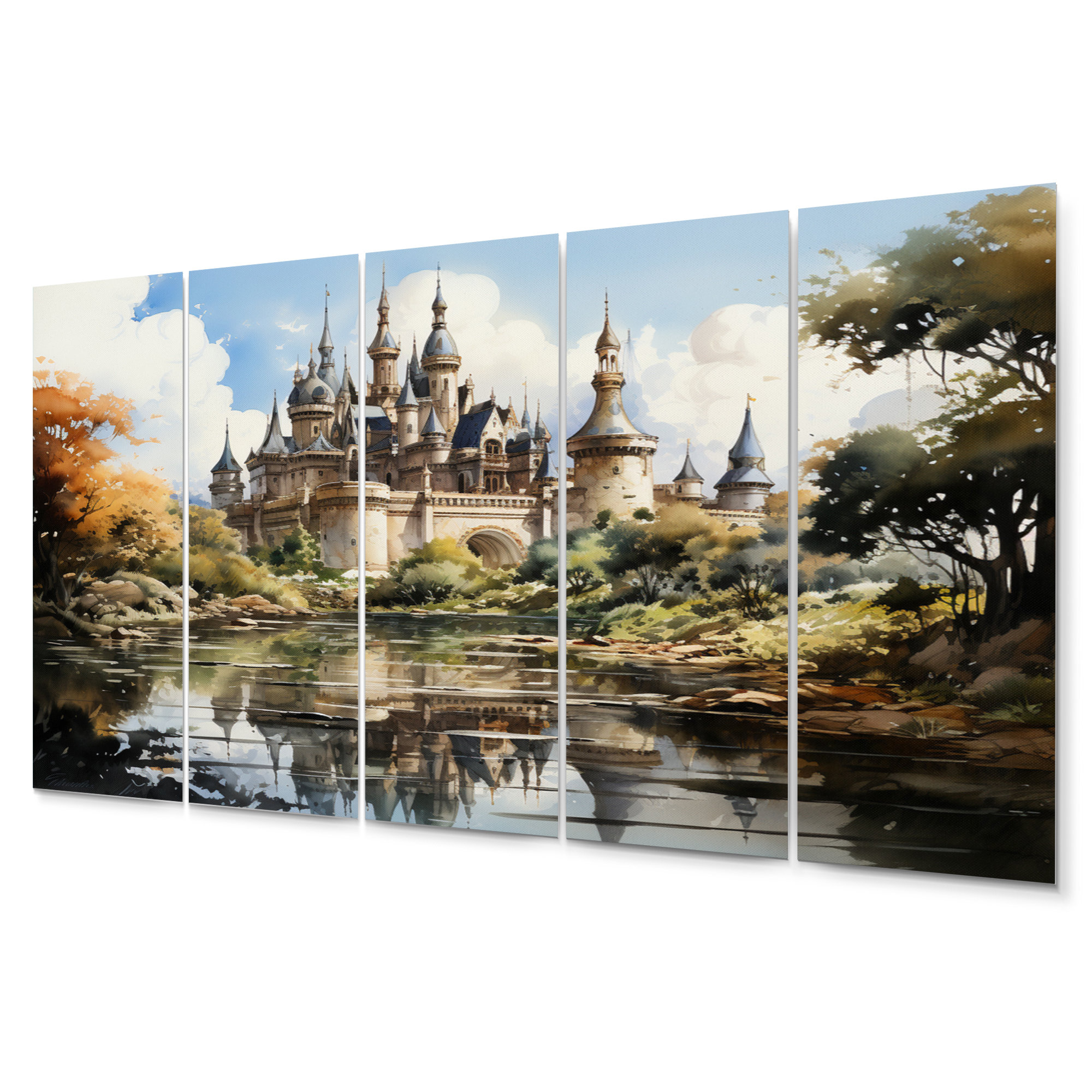 Design Art Castles Enchanted Stronghold VI - Architecture Metal Wall ...