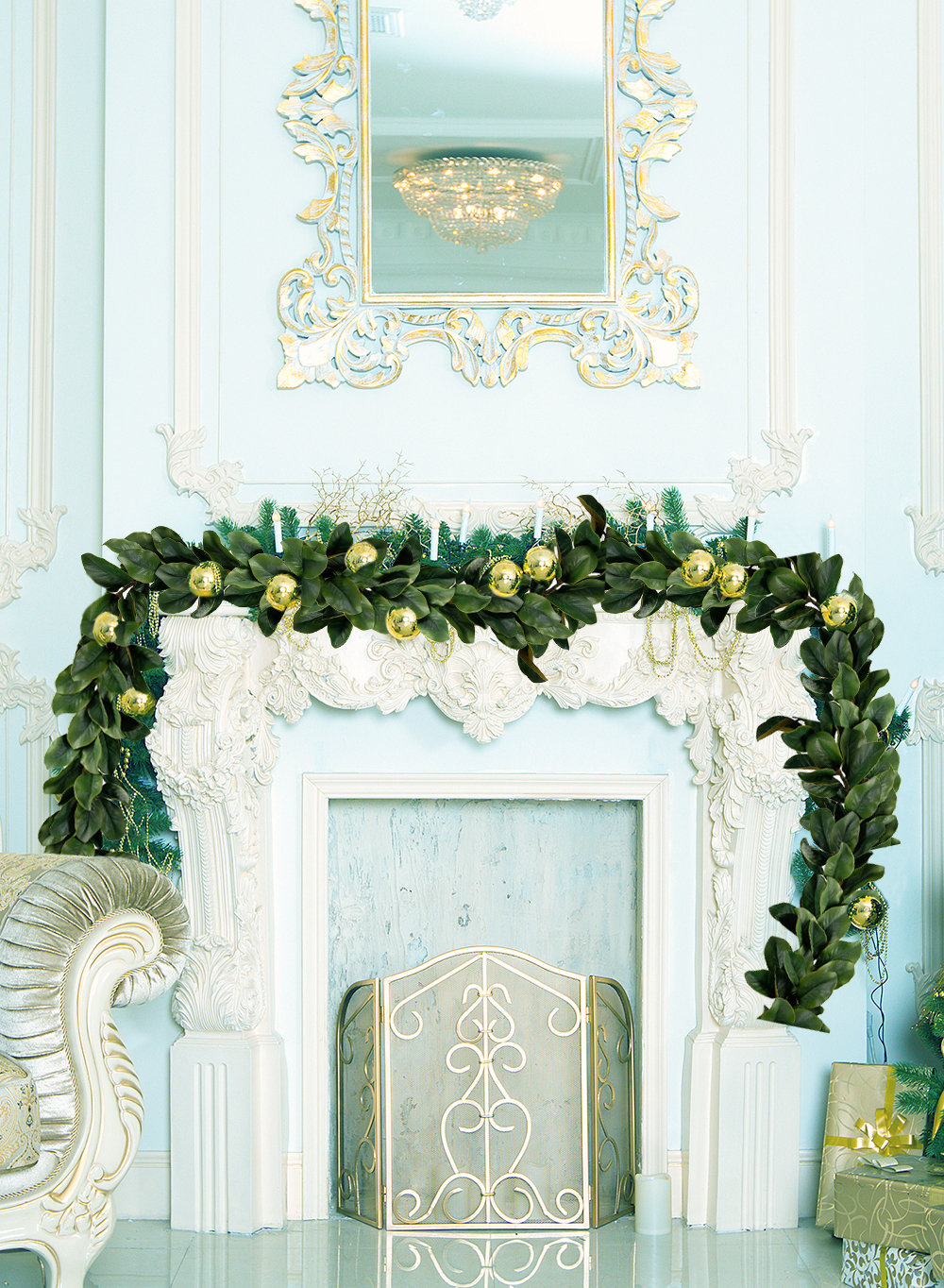 The Holiday Aisle® Green Artificial Magnolia Leaf Garland, Ideal To ...