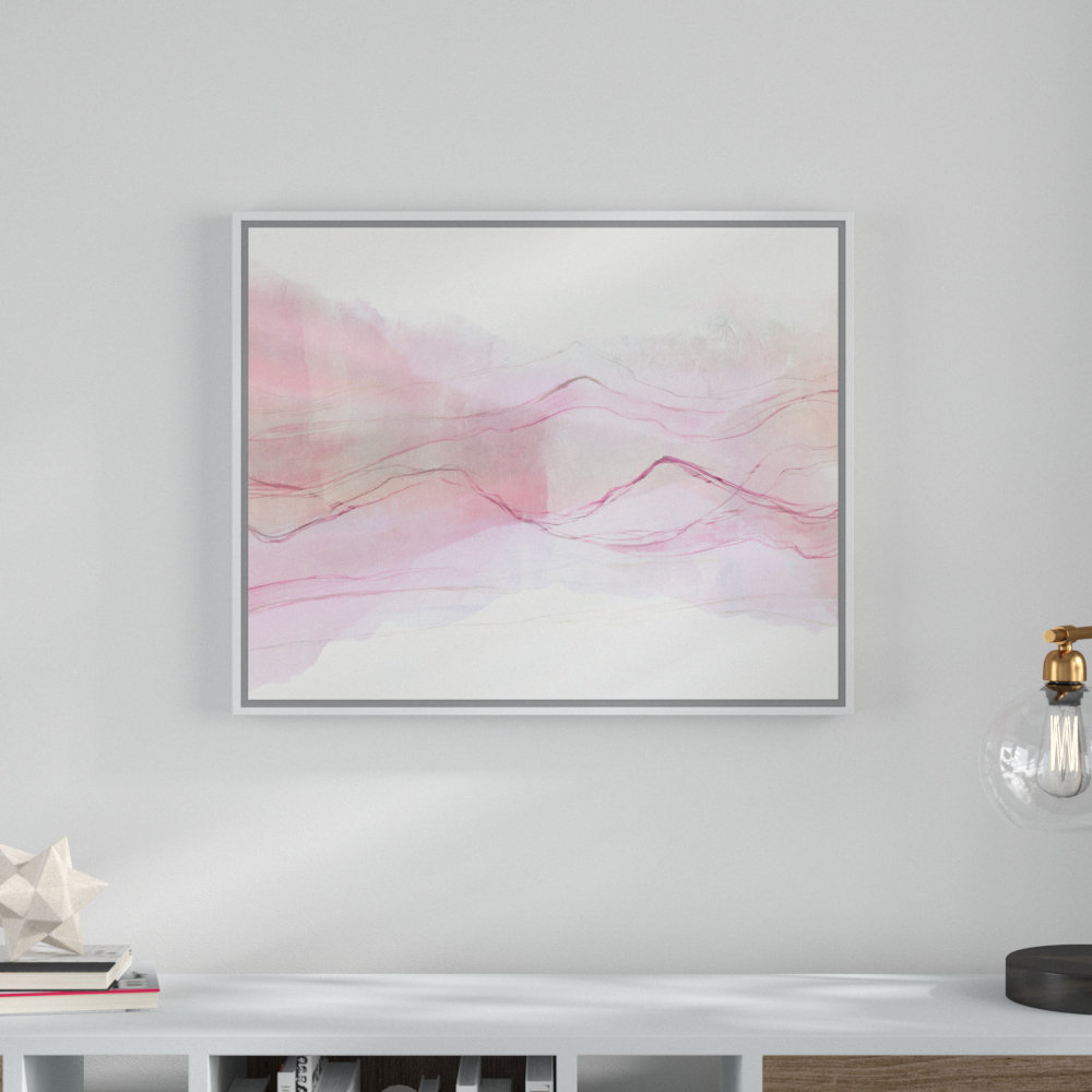 Wrought Studio™ Soothing Pink - Floater Frame Print on Canvas | Wayfair