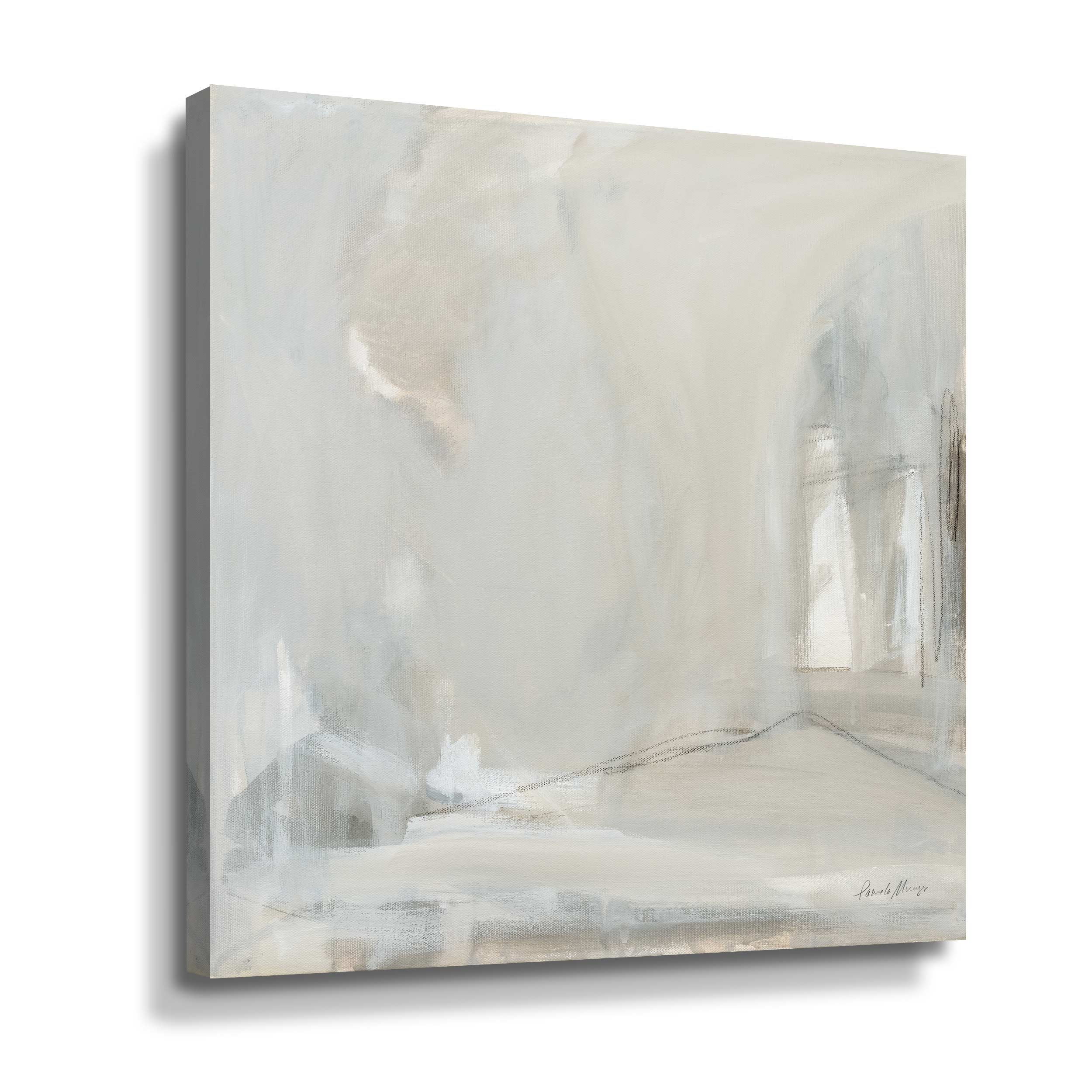 Wrought Studio™ Delicate Gray - Wrapped Canvas Painting Print | Wayfair