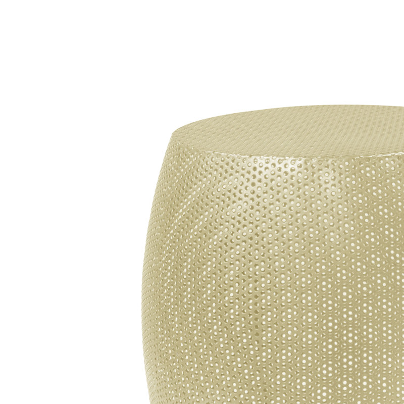 Mercer41 Oligert Golden Round Metal Hollow Side Table Set | Wayfair