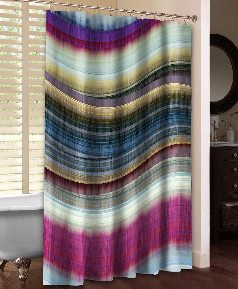 Laural Home Rumba Striped Shower Curtain Liner - Wayfair Canada