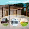 Causeway Bay Solar Light Metal Pergola with Adjustable Louvers and ...