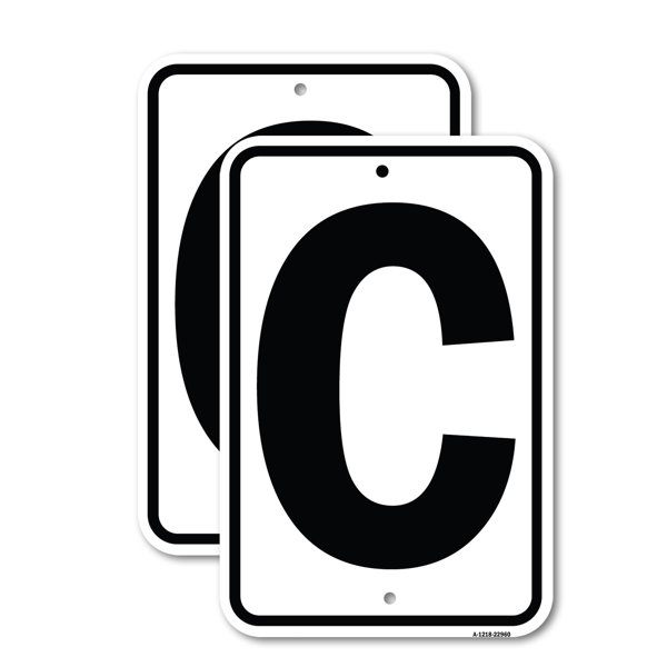 SignMission Sign with Letter C Aluminum Sign | Wayfair