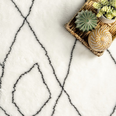 Union Rustic Machine Washable Black Area Rug & Reviews - Wayfair Canada