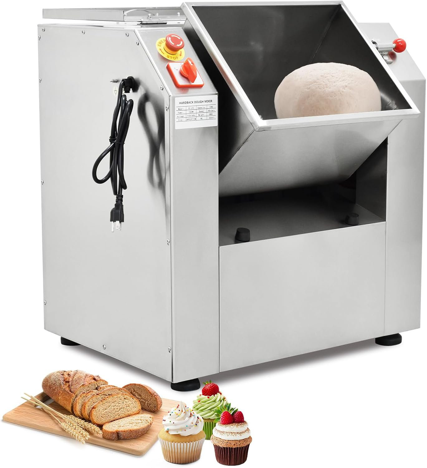 gaomon 30QT Commercial Dough Mixer, Professional Pizza Dough Mixer ...