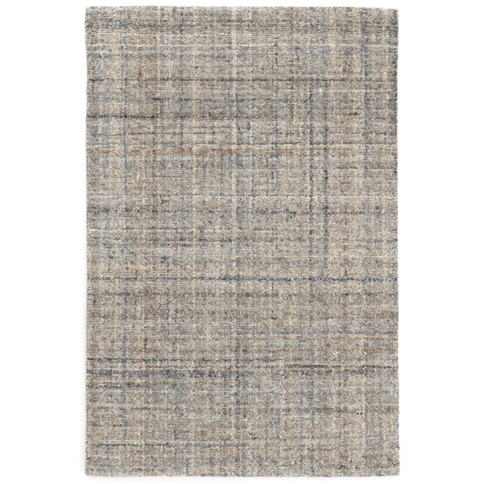 Dash and Albert Rugs Harris Blue/Brown Hand Micro Hooked Wool Rug ...