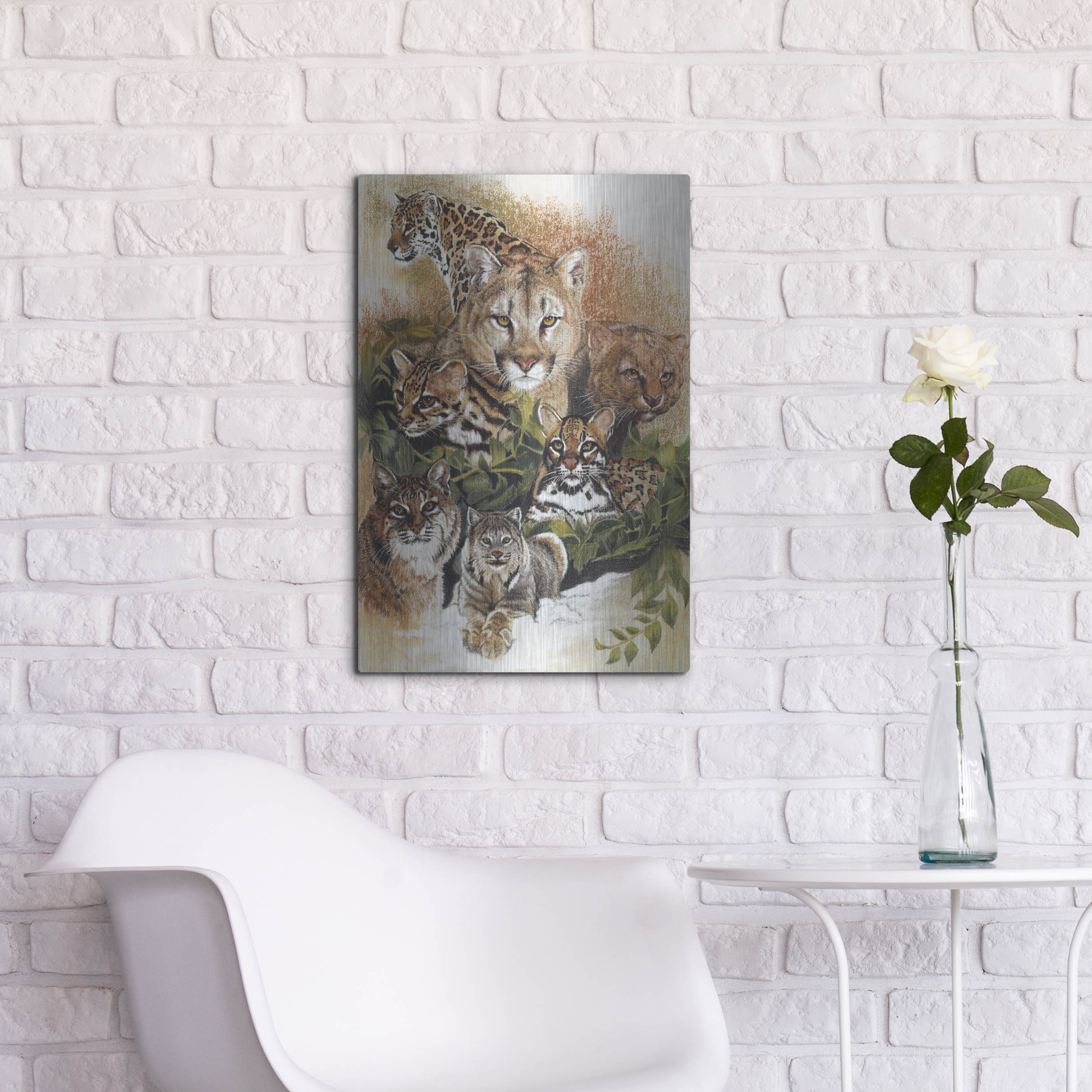 Bungalow Rose " Feline Rhapsody " by Barbara Keith on Metal | Wayfair