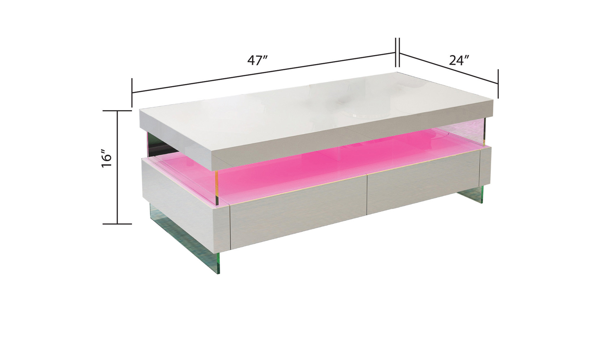Brayden Studio® Modern & Contemporary Style Built In LED Style Coffee ...