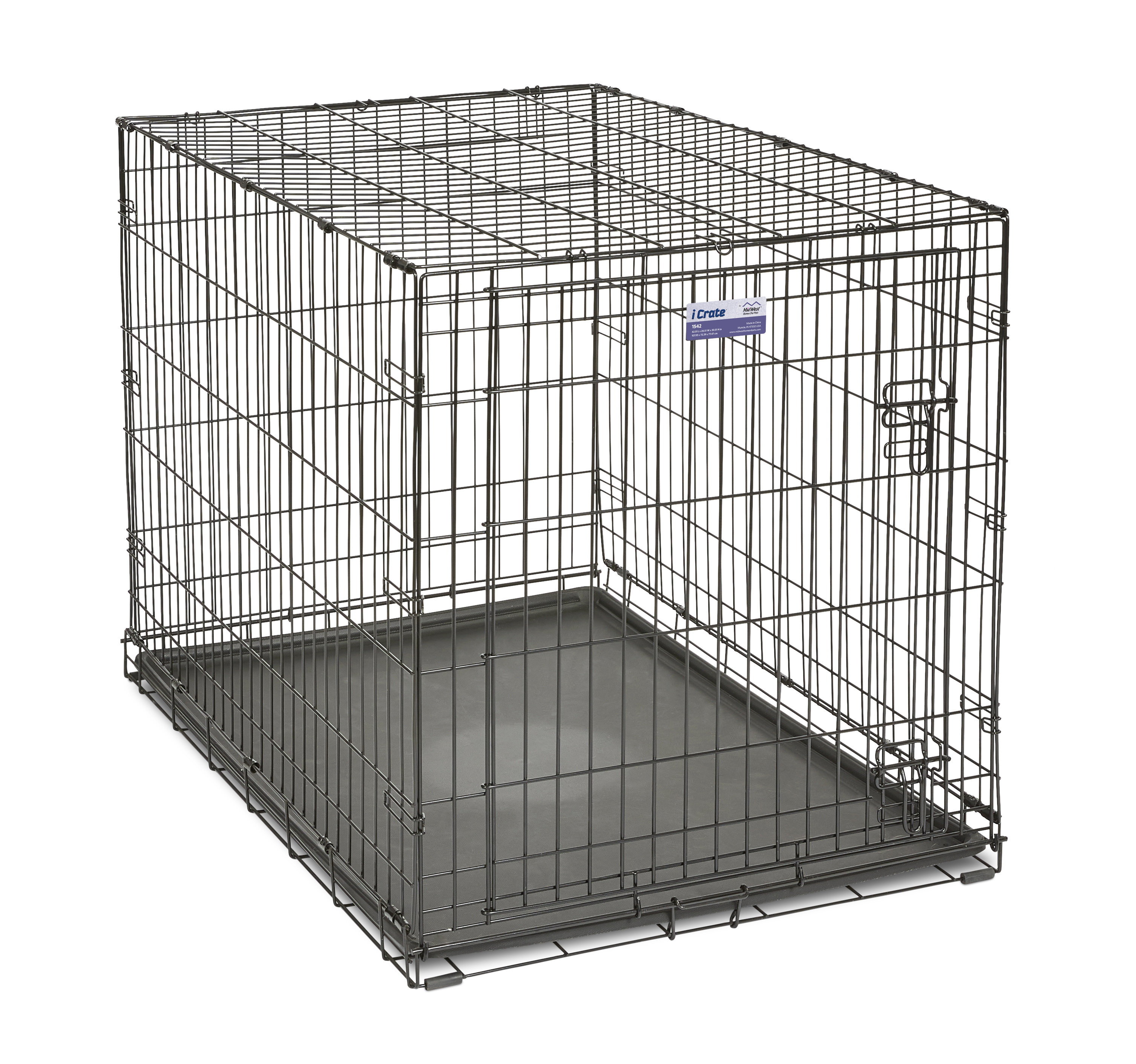 MidWest Homes for Pets Newly Enhanced Single Door iCrate Dog Crate ...