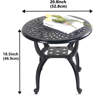 Shimano Cast Aluminum Round Coffee Table, Weather Resistant, 20.8X20 ...