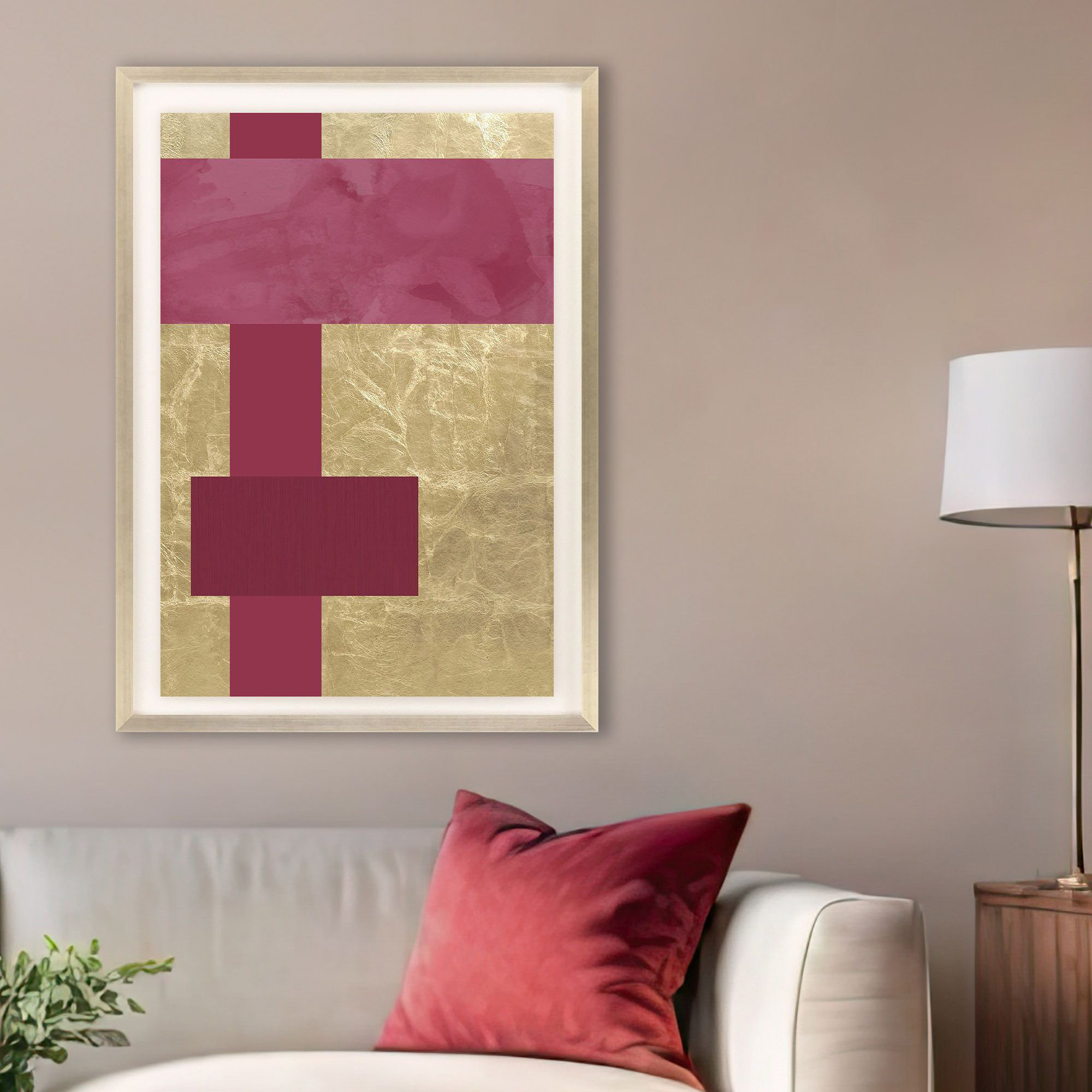 Wade Logan® Gold Colorblock IV | Wayfair