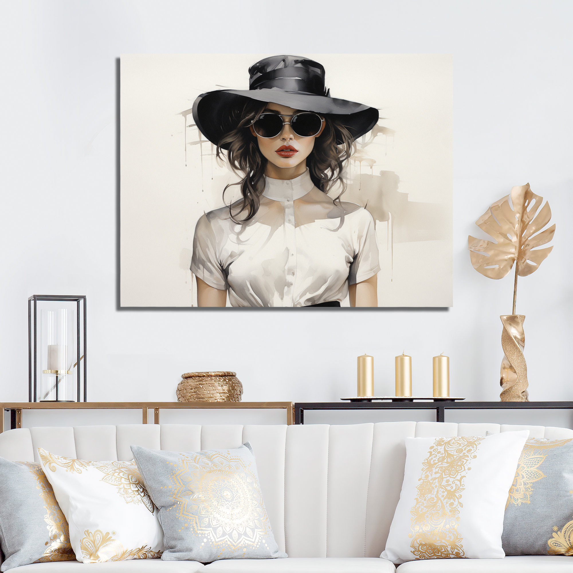 Mercer41 Guch Effortless Chic Woman Portrait On Canvas Print | Wayfair