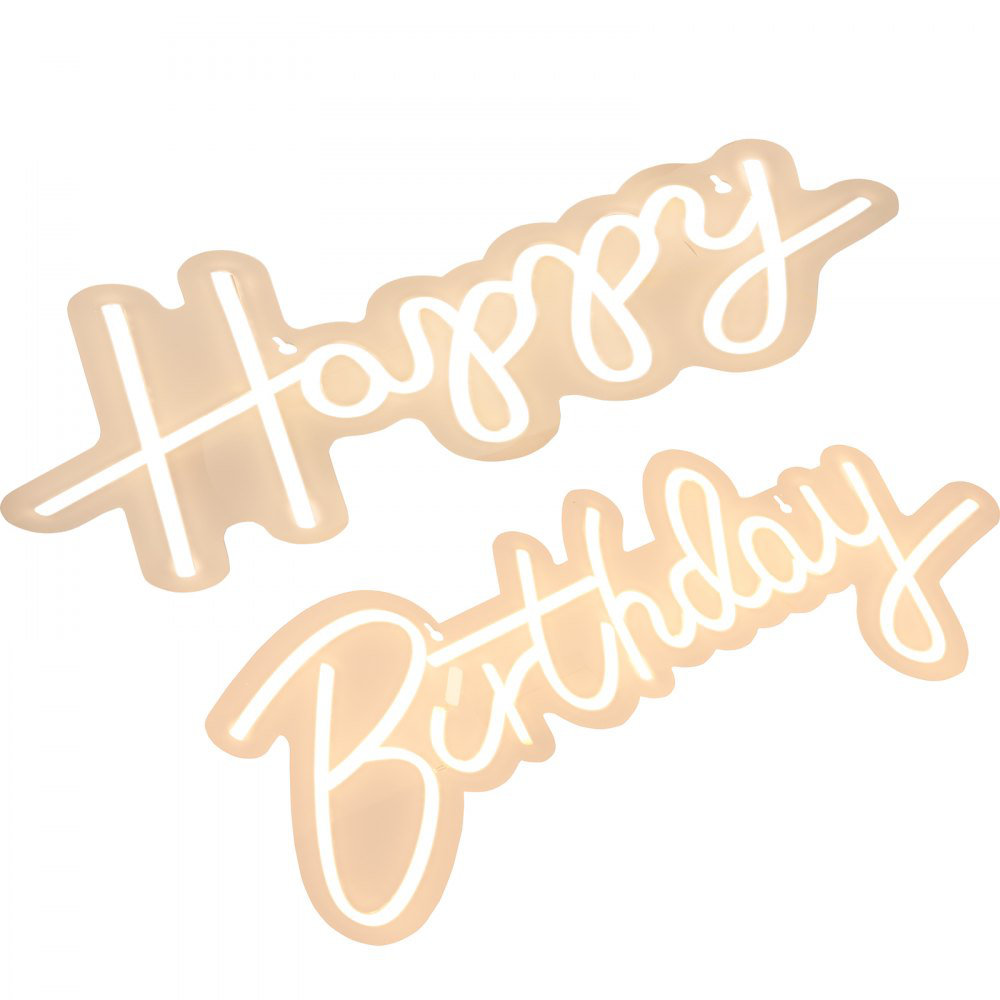 Stellweilan Tessberg Happy Birthday Neon Sign, LED Neon Lights Signs ...