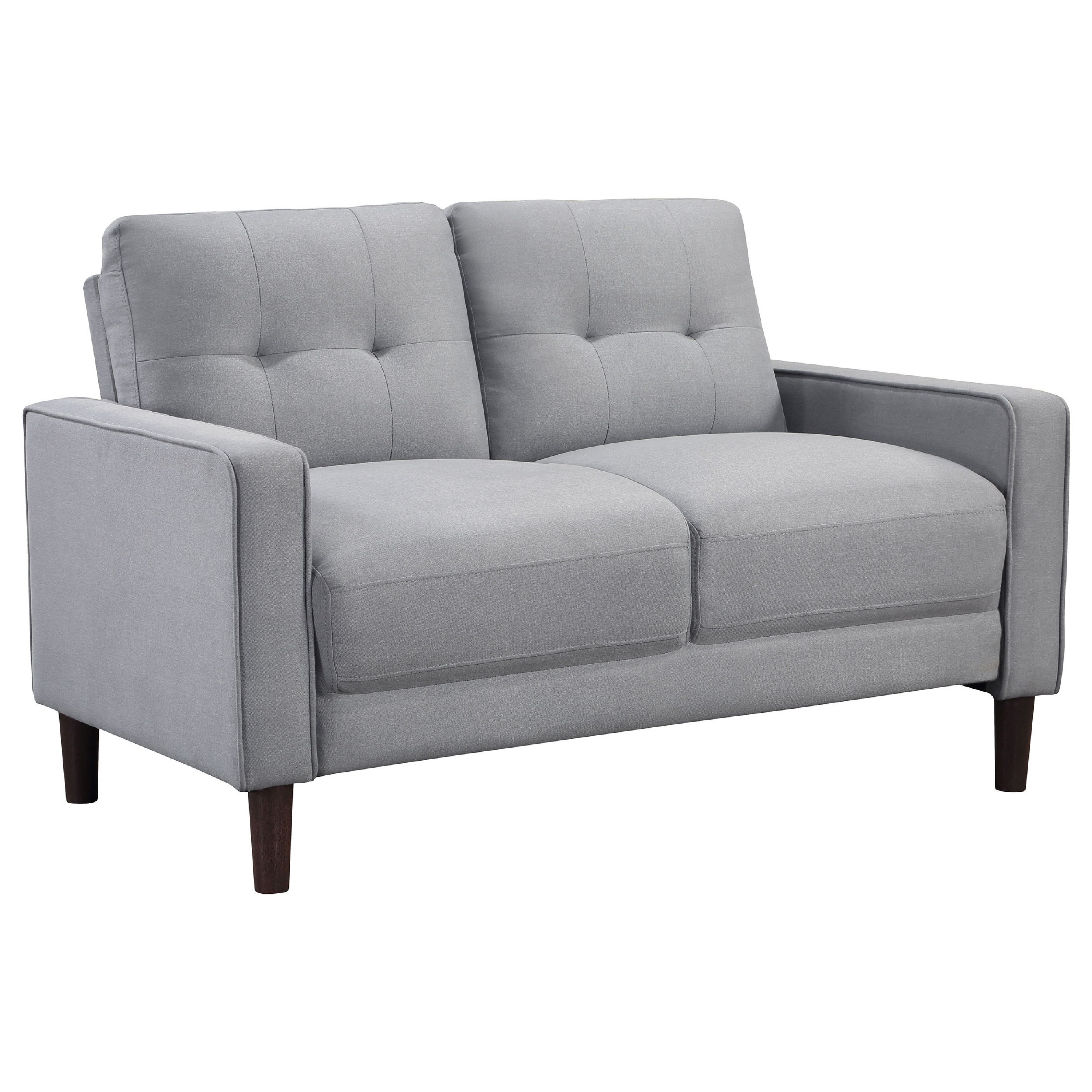 Benjara Bow 3Pc Sofa Set With Track Arms And Tapered Legs, Grid Tufted ...