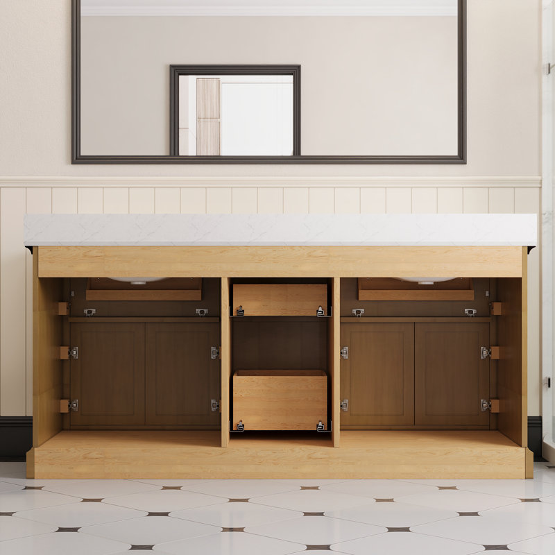 DeerValley Heritage 72" Fully Assembled Double Bathroom Vanity with ...