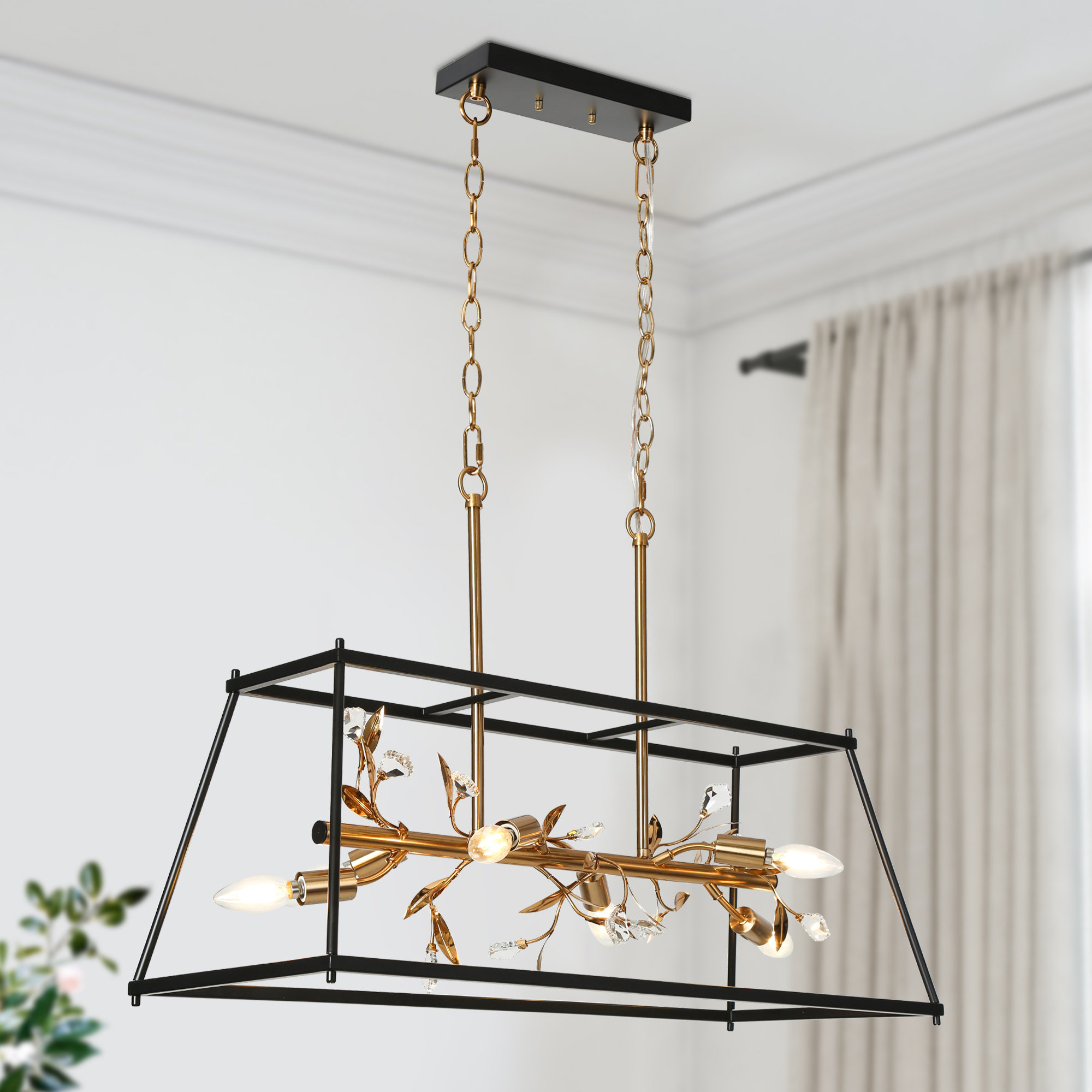 Charlton Home® Setser 6 - Light Gold Dining Room Kitchen Island ...