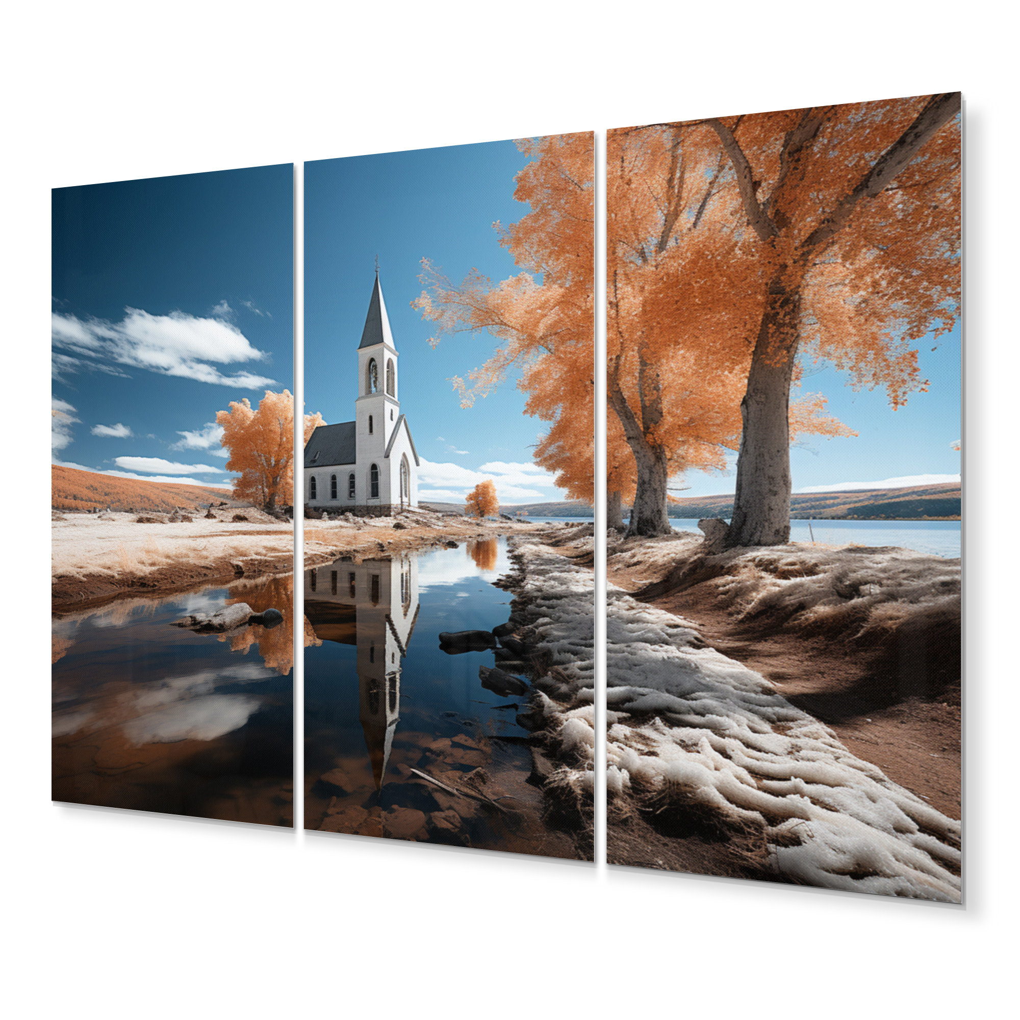 Design Art Landscape Church Sacred Reflections I - Spiritual Metal Art ...