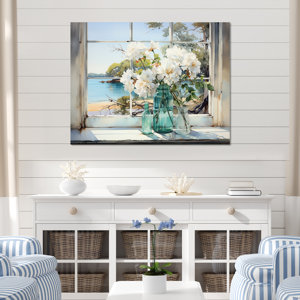 Highland Dunes Blue Window Beachfront View Blooms III - Coastal Windows ...