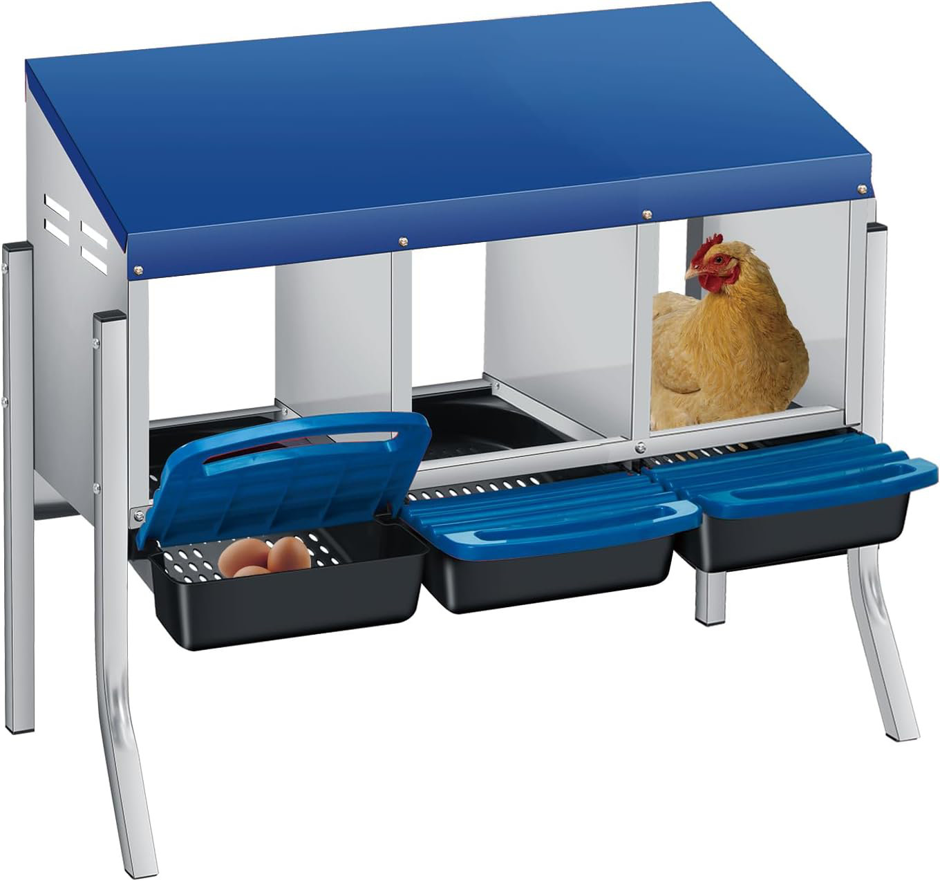 Tucker Murphy Pet™ Chicken Nesting Boxes with Legs, 3 Hole Weatherproof ...