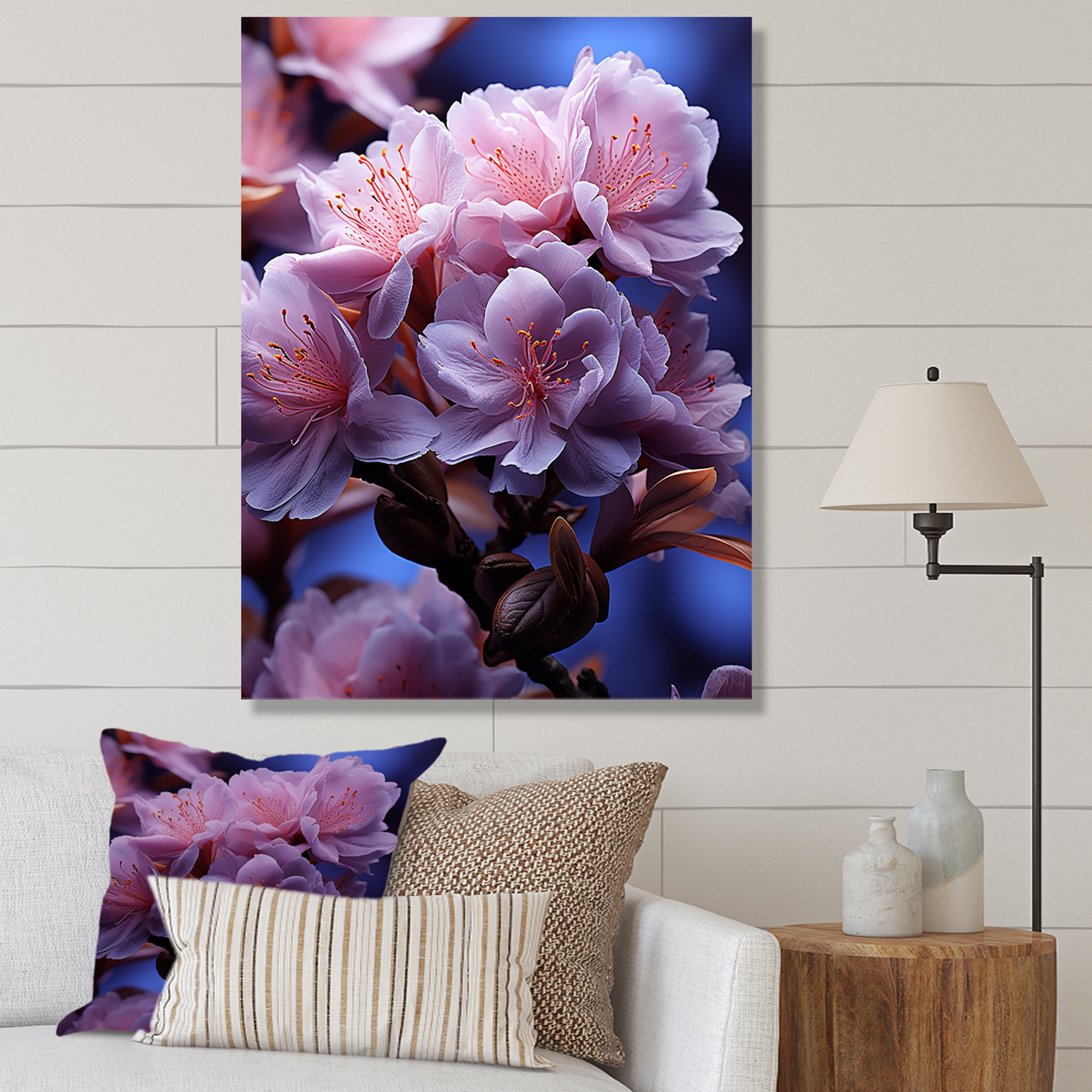 Ebern Designs Rhododendronpop Art Neon Garden Hues I Framed On Canvas ...