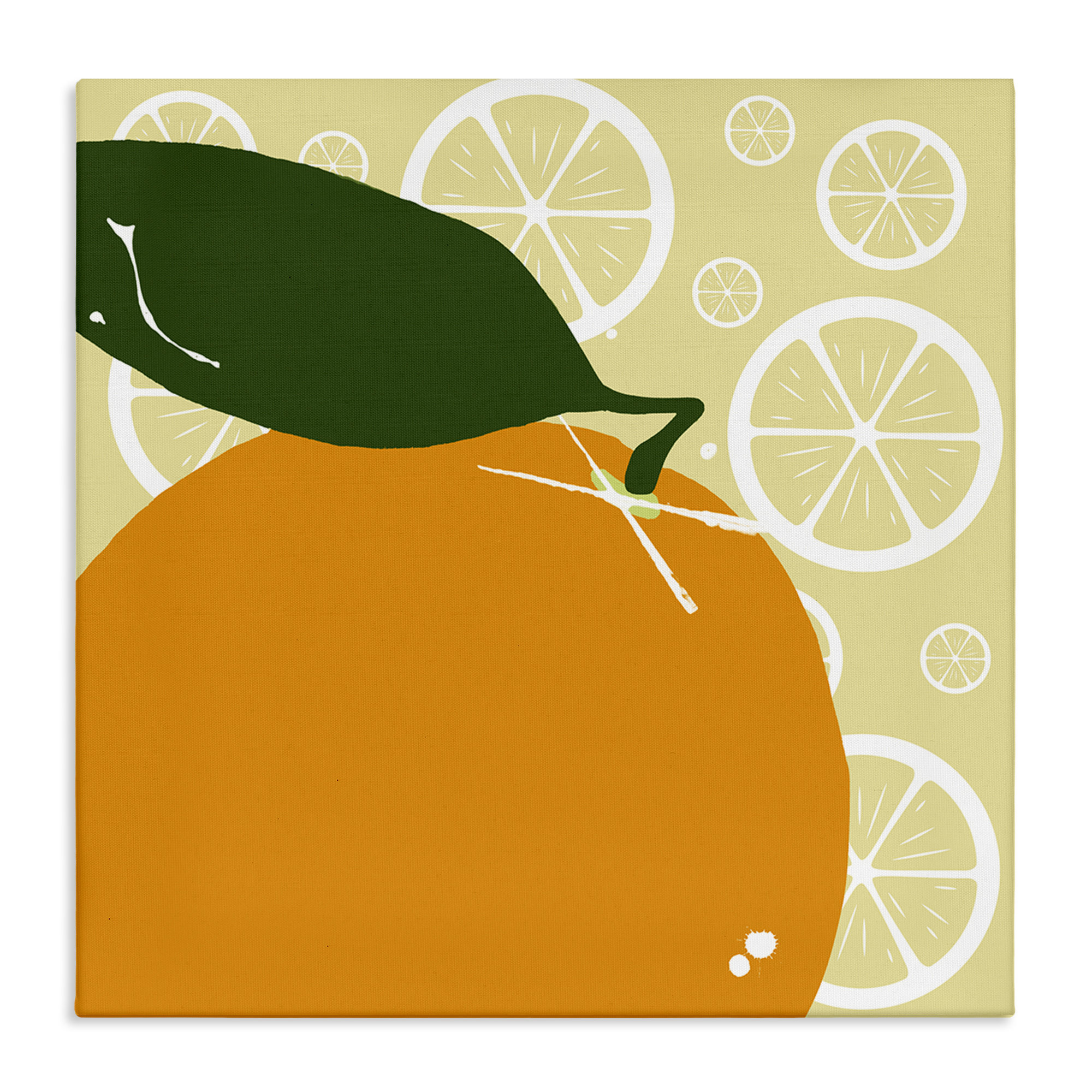 George Oliver Bright Orange Fruit Canvas Wall Art by Daniela Santiago ...