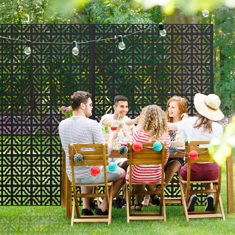Lumioca 72"x 47" Outdoor Rectangular Metal Privacy Screen | Wayfair
