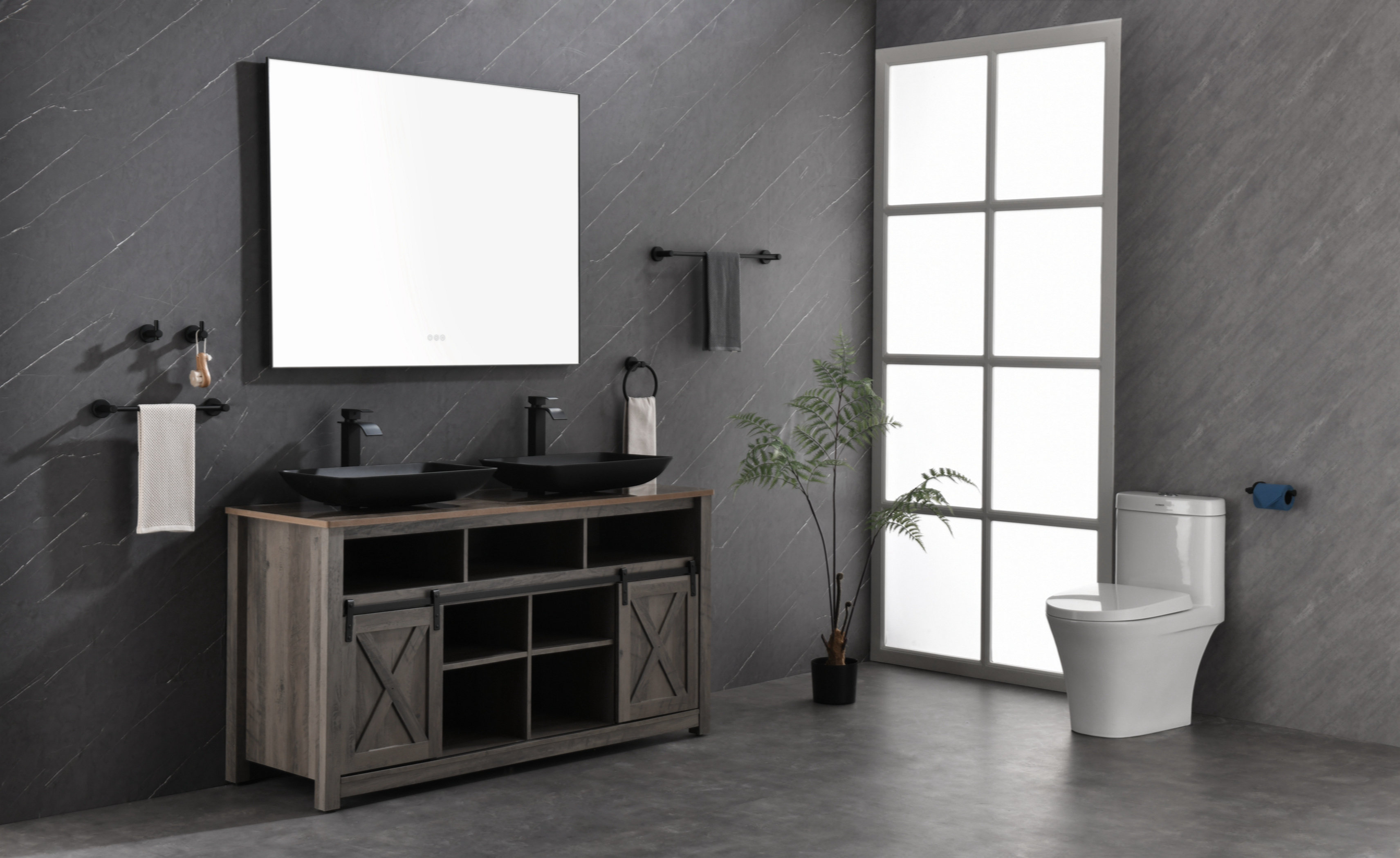 Latitude Run® 60X 36Inch LED Mirror Bathroom Vanity Mirror With Back ...