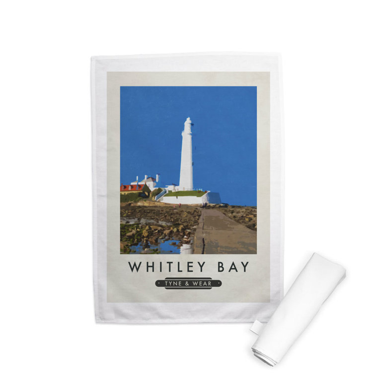 Happy Larry Whitley Bay Tea Towel | Wayfair.co.uk