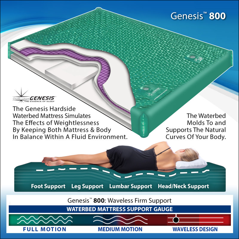 Innomax Genesis 800 Ultra Waveless Lumbar Support Waterbed Mattress ...
