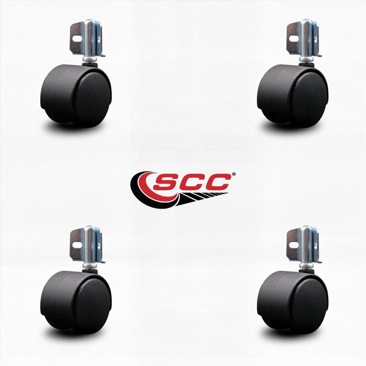 Service Caster 2 Inch Nylon Twin Wheel Casters with Corner Mounting ...