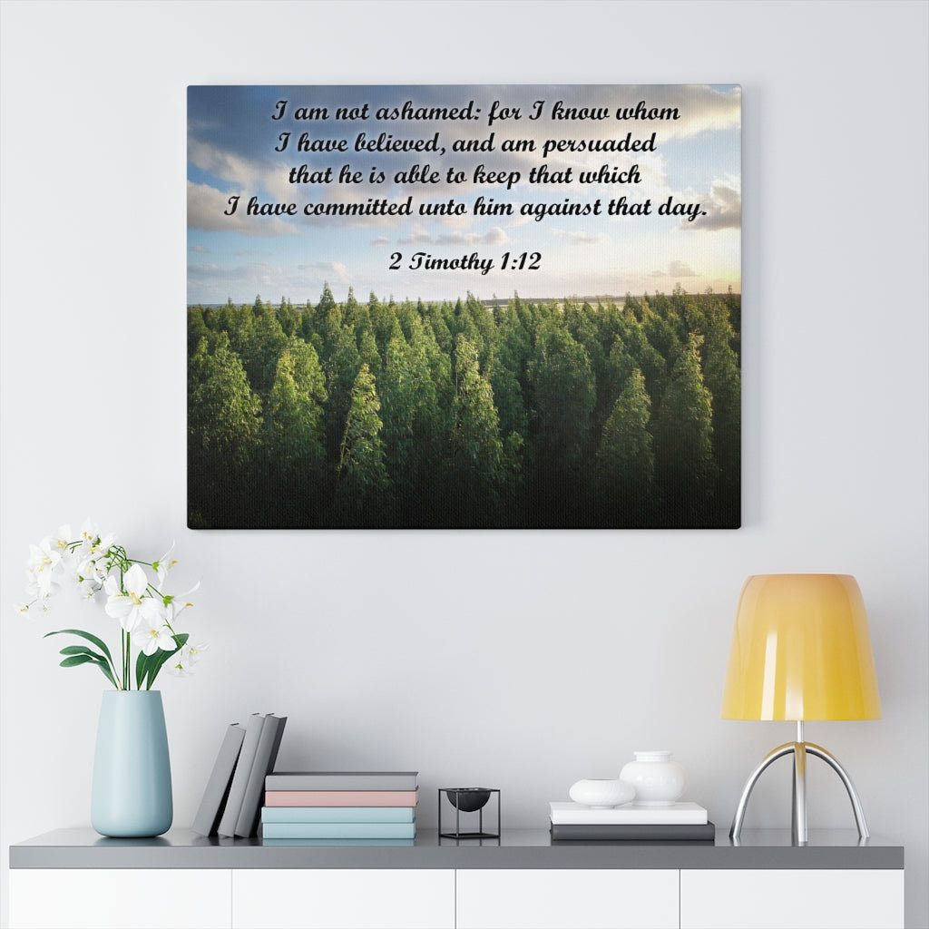Trinx Not Ashamed 2 Timothy 1:12 Christian Wall Art Bible Verse Print ...