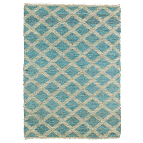 Highland Dunes Coatsburg Reversible Beige/Teal Area Rug | Wayfair