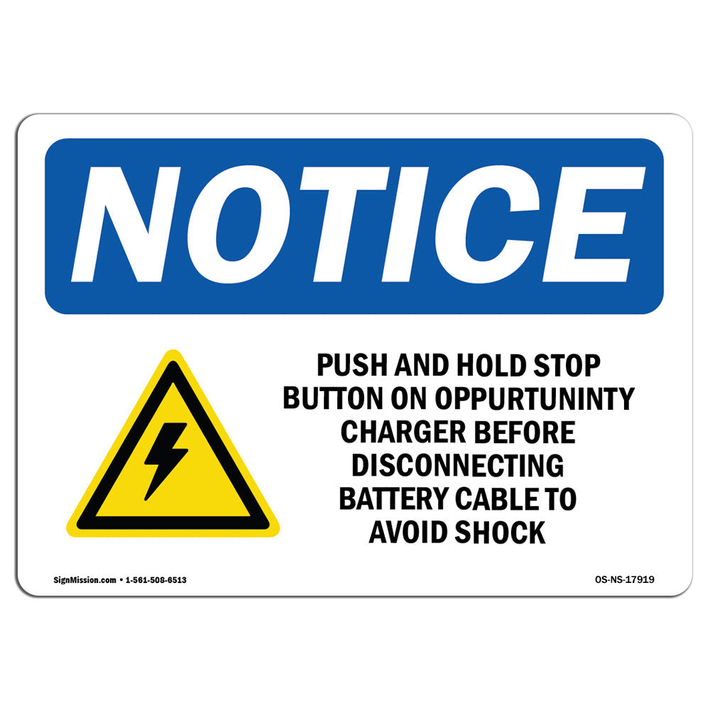 SignMission Push and Hold Stop Button on Sign | Wayfair