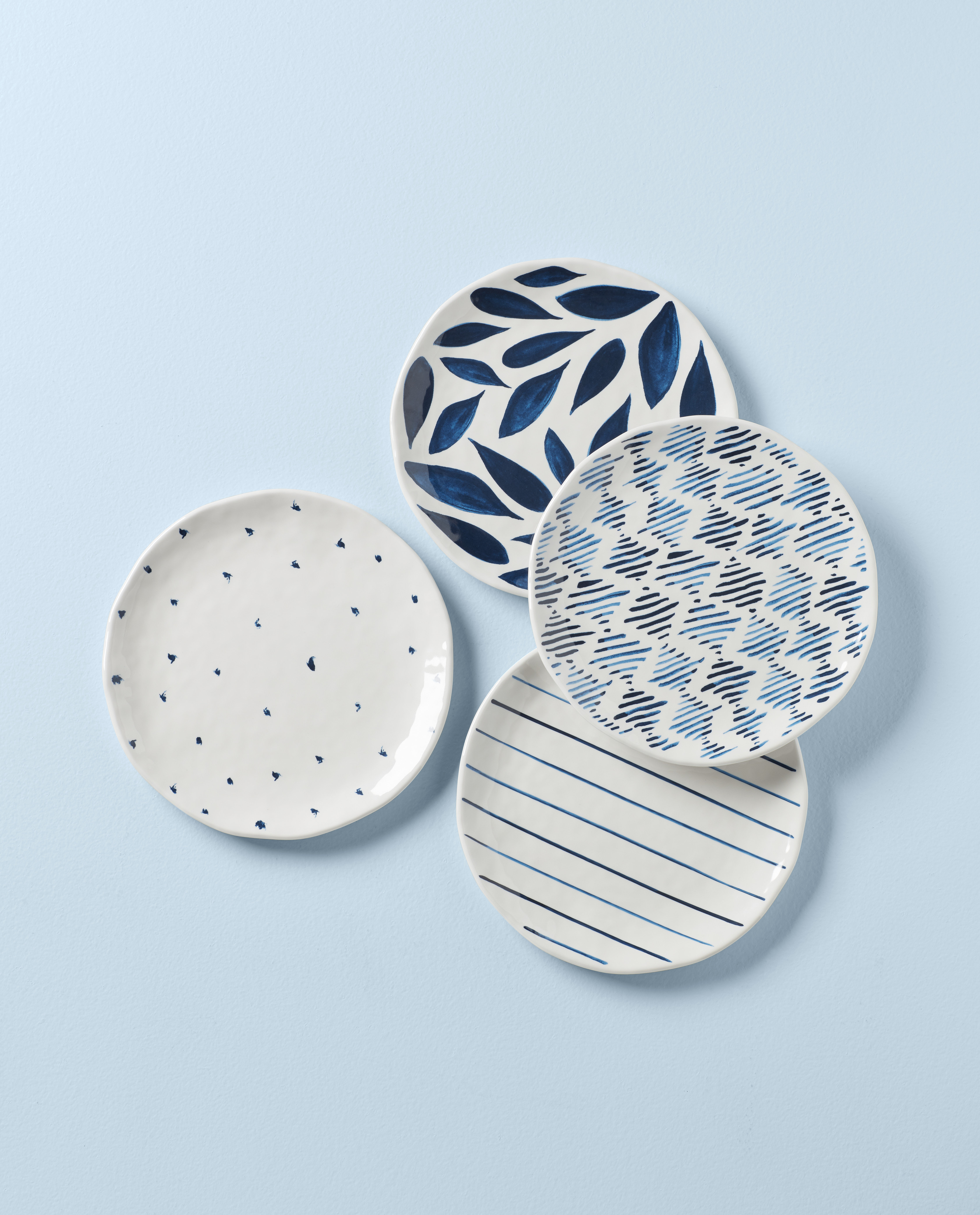 Lenox Blue Bay Melamine Assorted Accent Plates, Set Of 4 & Reviews ...