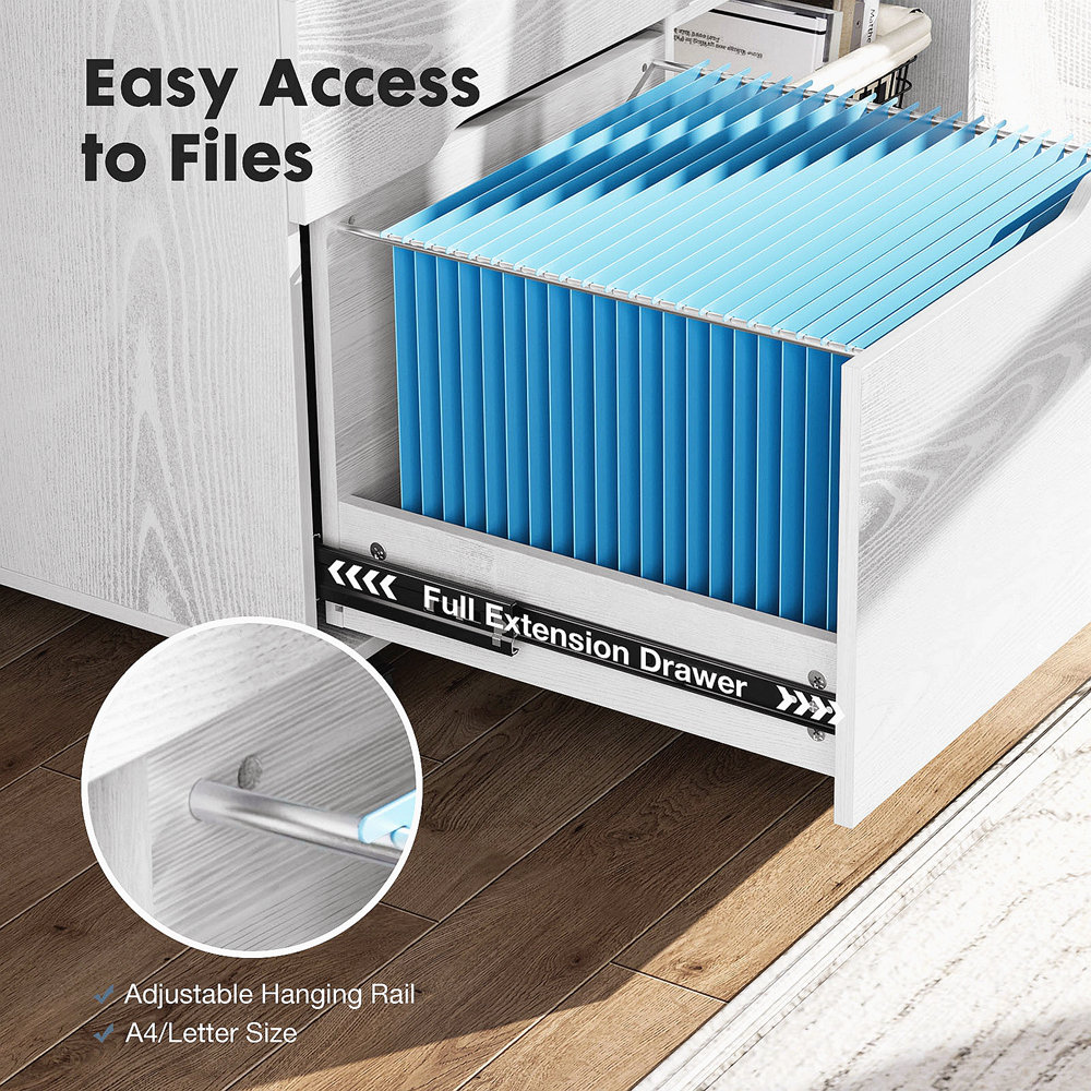 Ebern Designs Filing Cabinet, 4-Drawer File Cabinet For Home Office ...