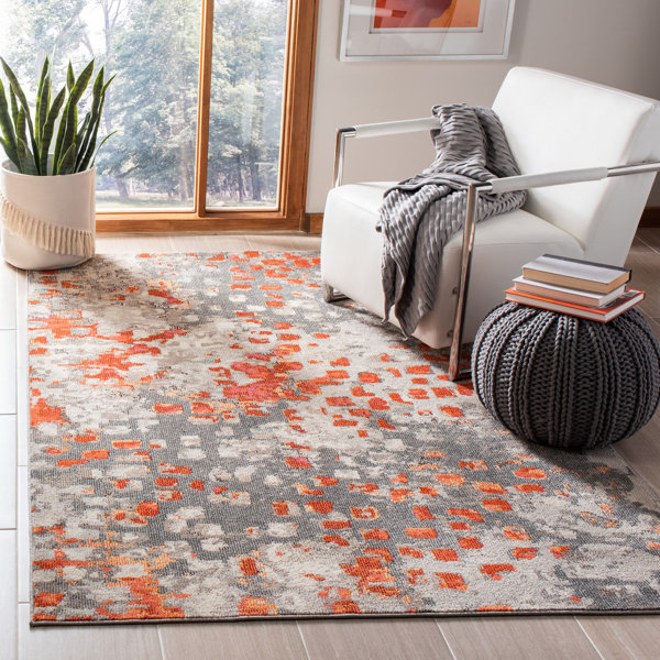 Wrought Studio Poche Performance Abstract Rug & Reviews | Wayfair