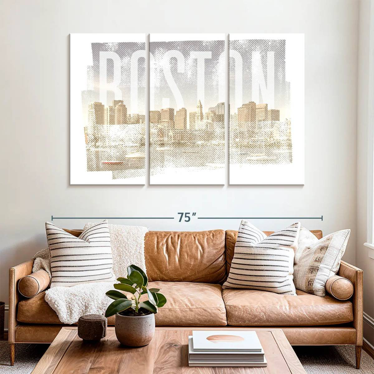 Ebern Designs Rorry Boston Skyline Vintage | Wayfair