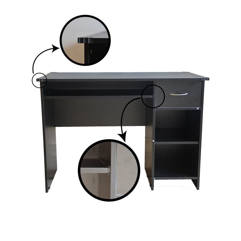 Wade Logan® Bleda 41.6'' W Rectangle Computer Desk "& Reviews" | Wayfair