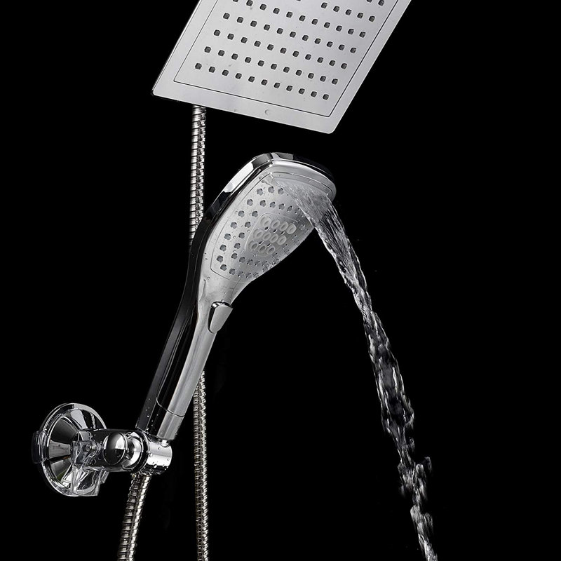 DreamSpa Massage/Jet Dual Shower Head 2.5 GPM GPM & Reviews | Wayfair
