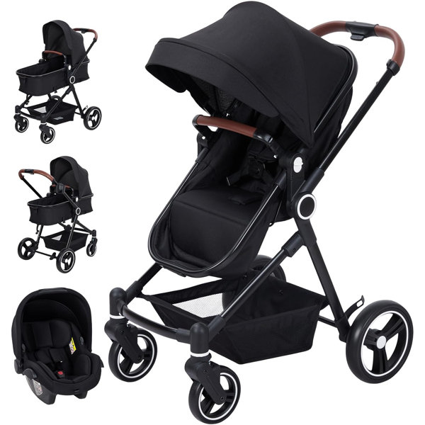 FXSGER Pushchair 3 in 1 Complete Set up to 26 kg, High-Quality Fabrics ...