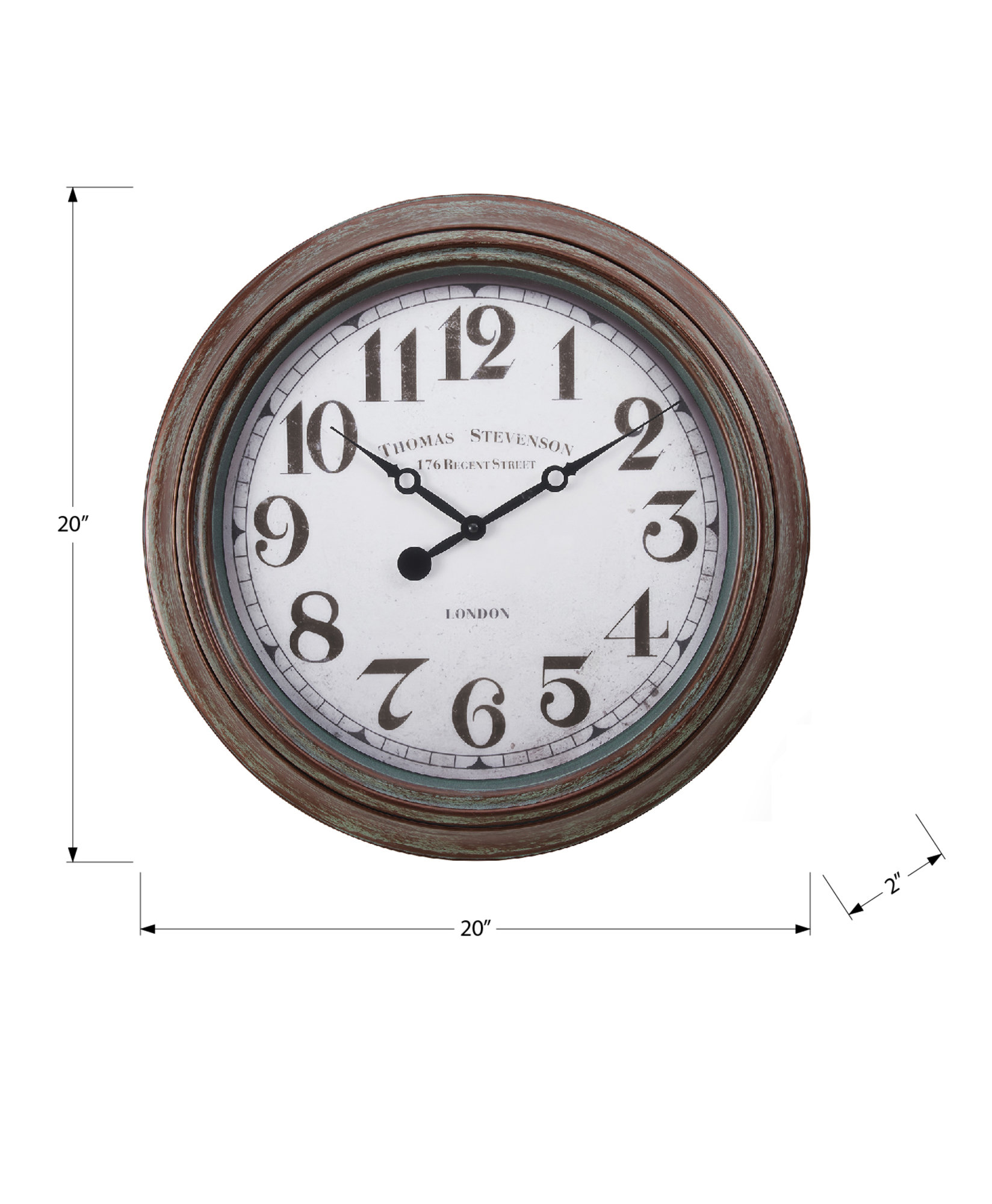 Winston Porter Clocks, 20" Round, Wall Clock, Antique Brown ...