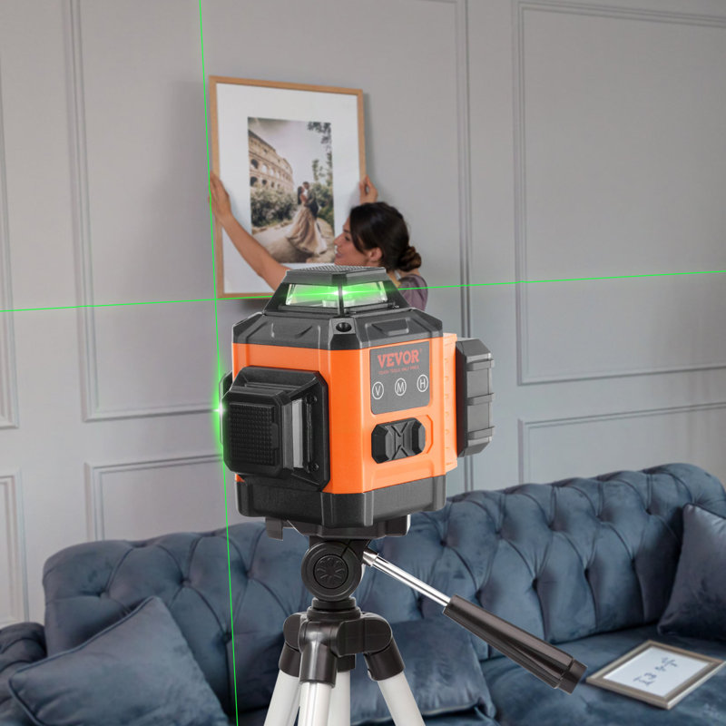 VEVOR 100ft Self Leveling Laser Level, Manual Green 3 x 360° Cross Line ...