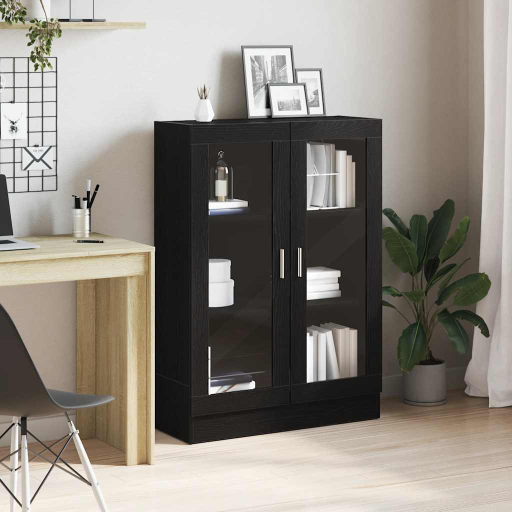 VidaXL Rahn vidaXL Book Cabinet Black oak Engineered wood Medium Book ...