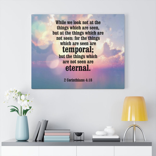 Blue Elephant Temporal And Eternal Things 2 - Wrapped Canvas Print ...